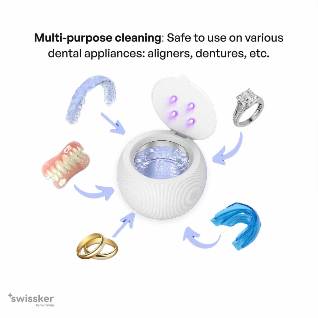 Ultrasonic denture and retainer cleaner
